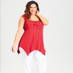 Avenue | Tops | Red Tunic | Poshmark